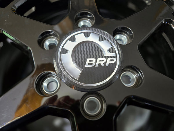 Can Am Maverick R OEM wheel black center caps with BRP logo – 3D Workshop